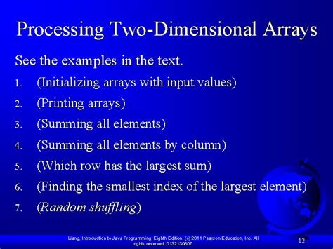 Chapter 7 Multidimensional Arrays Liang Introduction To Java