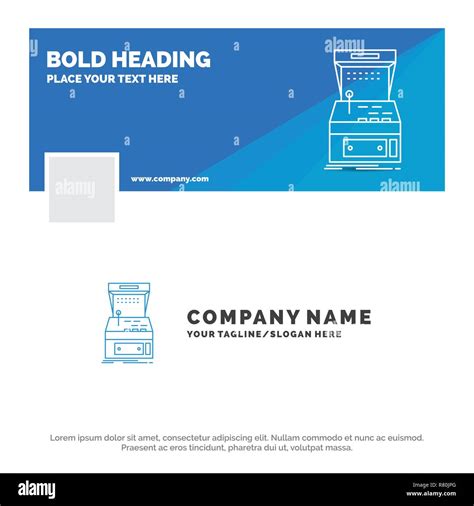 Blue Business Logo Template For Arcade Console Game Machine Play Facebook Timeline Banner