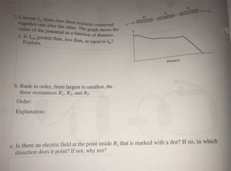 Solved R R Current In Flows Into Three Resistors Chegg Com