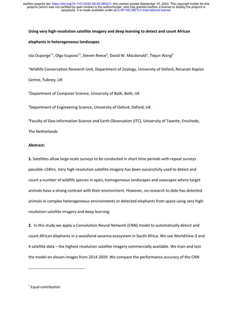 Using Very High Resolution Satellite Imagery And Deep Learning To Detect And Count African Docslib