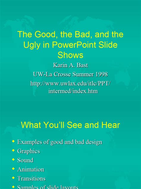 Good Bad And Ugly In Powerpoint Pdf Microsoft Power Point Good Bad And Ugly In Powerpoint Pdf Microsoft Power Point
