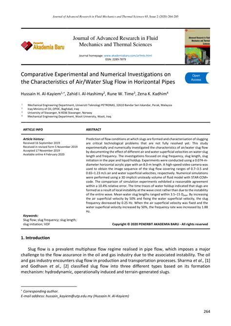 Pdf Comparative Experimental And Numerical Investigations On The Characteristics Of Airwater