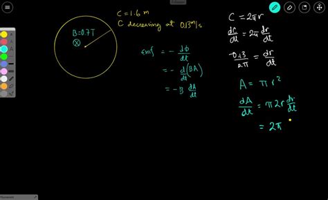 SOLVED Shrinking Loop A Circular LOop Of Flexible Iron Wire Has An