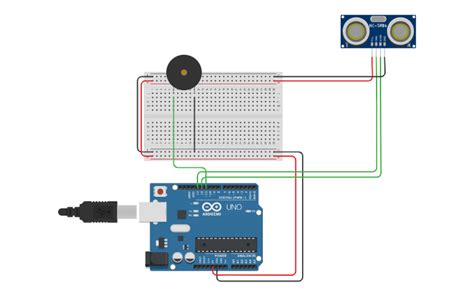 Circuit Design Sensor Ultrasonico Con Buzzer Tinkercad