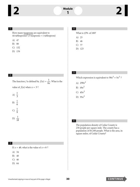 Psat Nmsqt Practice Test 1 Pdf Metre Area