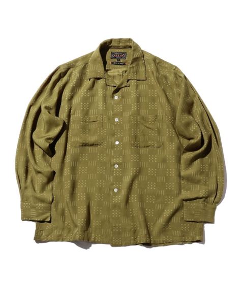 Beams Plus Beams Plus Open Collar Shirt Jacquard Shirts Blouses