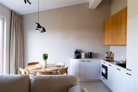 Beige Microcement On The Floor And Wall A Modern Interior Without Jo