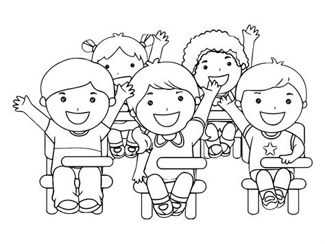 Desenho Meninos Na Escola Para Colorir Educarolando Aprender Brincando