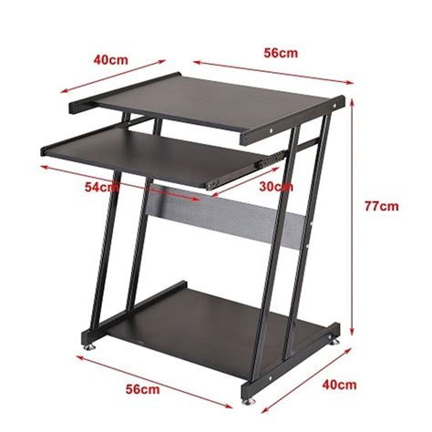 HOMCOM Compact Computer Desk Black Aosom Co Uk