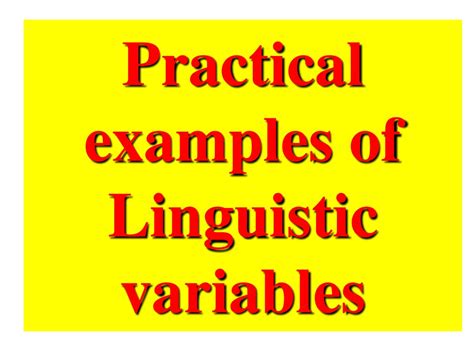 Ppt Practical Examples Of Linguistic Variables Powerpoint Presentation Id 9297317