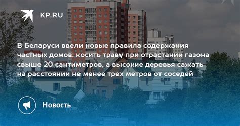В Беларуси ввели новые правила содержания частных домов косить траву при отрастании газона