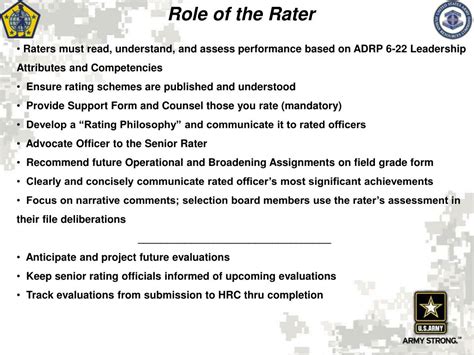 Ppt Evaluation System Rater And Senior Rater Powerpoint Presentation