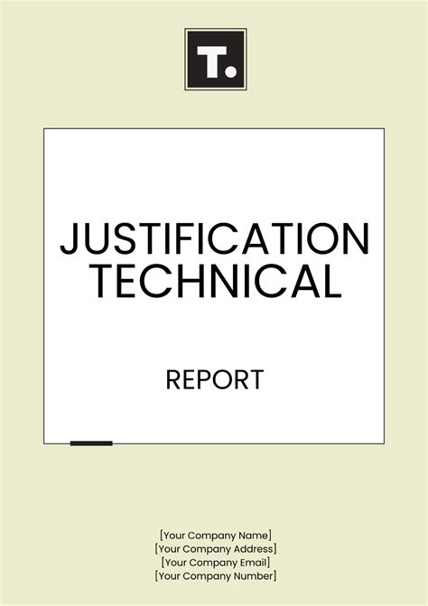 Free Justification Technical Report Template To Edit Online