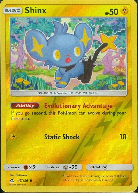 Shinx Reverse Holo 45 Ultra Prism Pokemon Pokecollectr