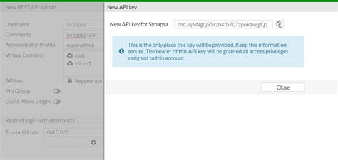 Fortinet API Key Quick Guide Synapsa Networks