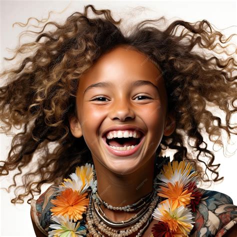 Premium Ai Image Joyous Micronesian Girl Celebrating With Dance