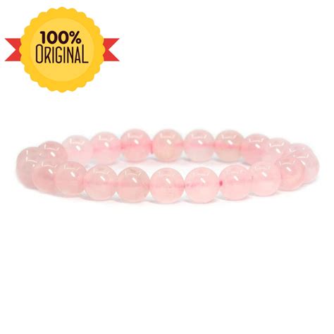 Natural Rose Quartz Bracelet Healing Jewelry For Love And Balance