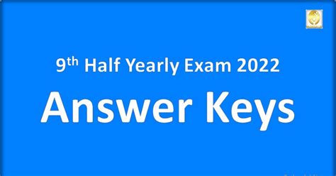 9th Standard Half Yearly Exam 2022 2023 Original Question Papers