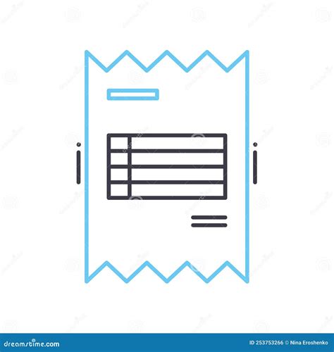 Account Statements Line Icon Outline Symbol Vector Illustration