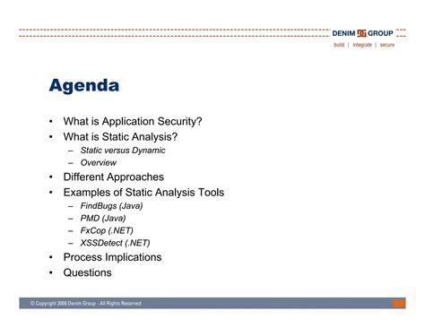 Static Analysis Techniques For Testing Application Security Houston Tech Fest Pdf