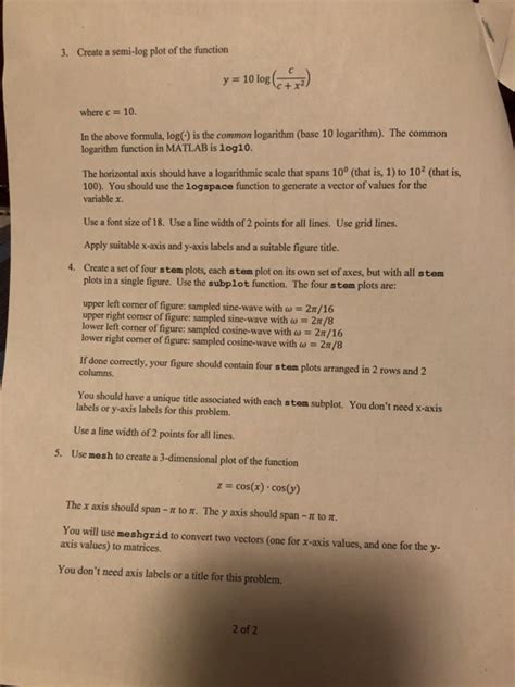 Solved With The Use Of Matlab Anything Will Help Im Stuck