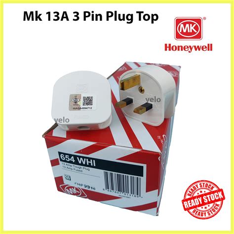 Mk 654 13a Fused Plug Top Sirim Approved 250v Kepala Plug Mk Honeywell 13a 3 Pin Plug Top