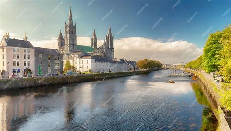 Premium Ai Image Corrib River With Galway Cathedral In Background