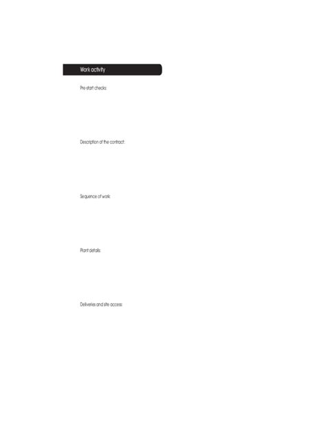 Blank Method Statement Template Free Download