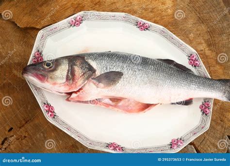 Fresh Gutted Fish On Plate Stock Image Image Of Overhead 295373653