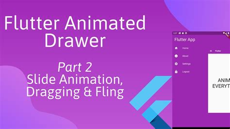Flutter Animated Drawer Part 22 Slide Animation Dragging And Fling Youtube