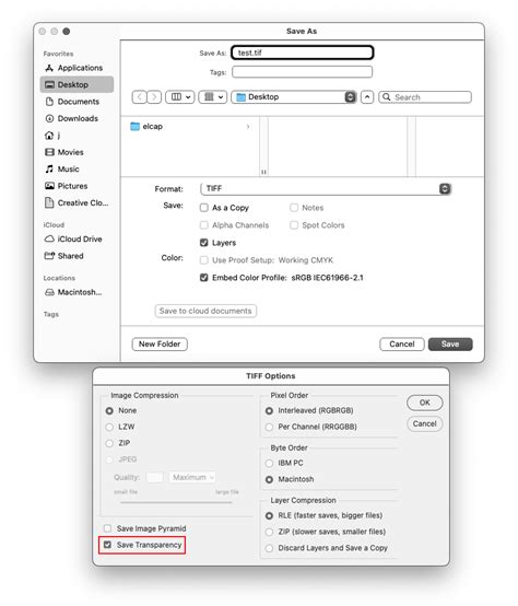 Solved No Transparency Option When Saving A Tiff Adobe Product