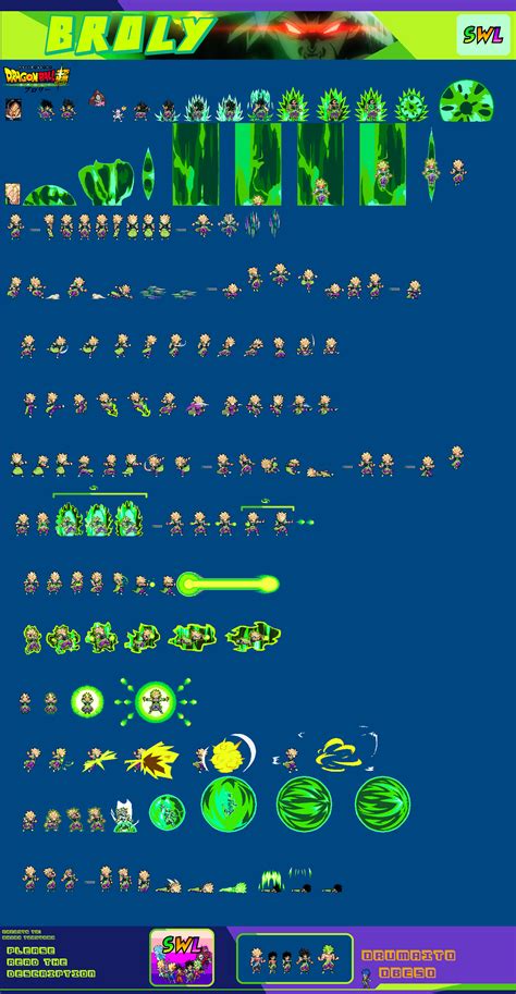 Broly Ssj Swl Sprite Sheet By Orumaitoobeso On Deviantart