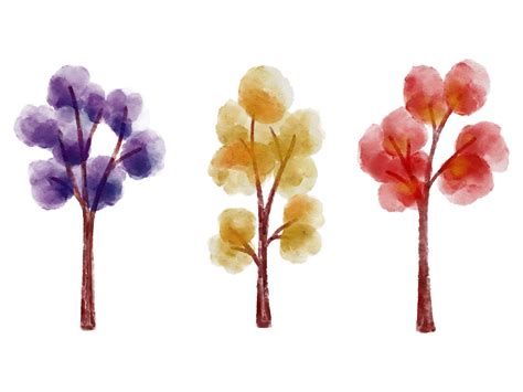 Watercolor Tree Element Graphic By PurMoon Creative Fabrica