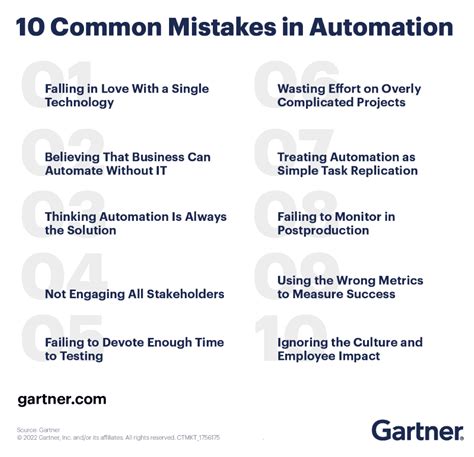 Gartner Reveals 10 Automation Mistakes It Leaders Must Avoid