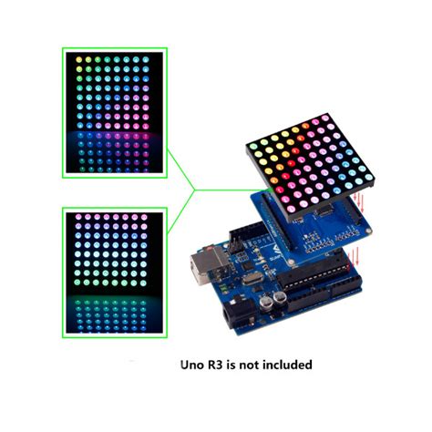 LED TS Full Color RGB Matrix Screen And RGB LED Matrix Driver Shield