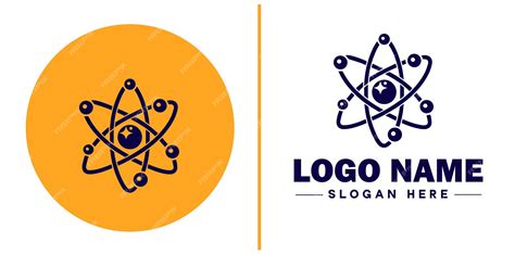 Premium Vector Atom Icon Particle Molecule Elementary Particle Flat