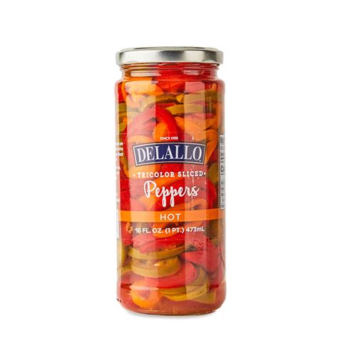 Sliced Hot Peppers Delallo