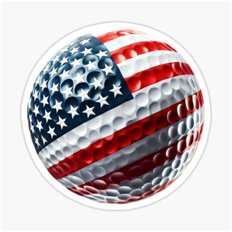 American Flag Golf Ball Sticker For Sale By Livinginthinair Redbubble