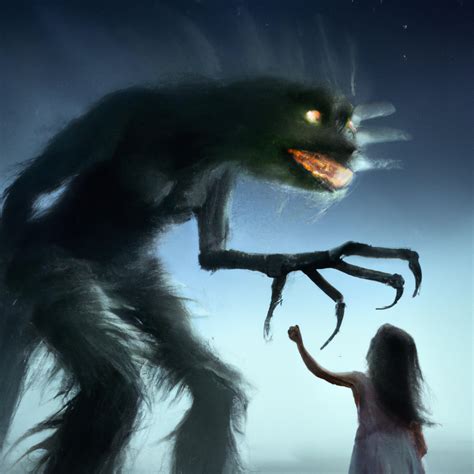 Scary Monster About To Snatch A Girl In Dreams