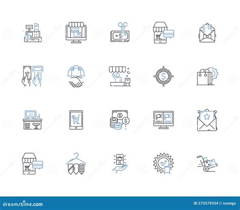 Repository Line Icons Collection Archival Catalogue Database Inventory Storage Record