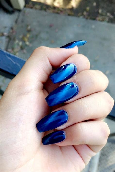 Cat Eye And Coffin Nails Long Acrylic Nails Coffin Cat Eye Nails Cat