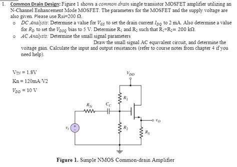 1 Common Drain Design Figure 1 Shows A Common Drain Single Transistor