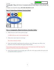 Geology Topographic Maps Lab Report Course Hero