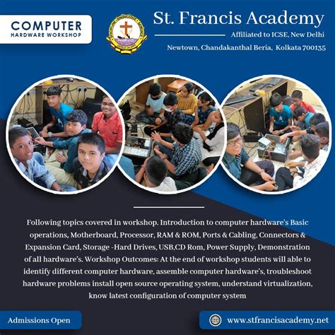 Computer Hardware Workshop Organized Best School In Kolkata St Francis Academy
