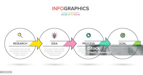 아이콘과 4 가지 옵션 또는 단계가있는 인포 그래픽 디자인 가는 선 벡터입니다 인포그래픽비즈니스 컨셉 정보 그래픽 흐름도 프리젠 테이션 웹 사이트 배너 인쇄 자료에 사용할