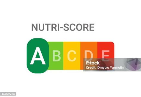 Nutriscore A Food Nutrition Label Symbol Of Healthy Eating Stock Illustration Download Image