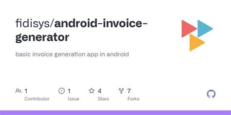 Github Fidisys Android Invoice Generator Basic Invoice Generation