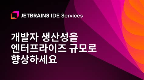 기업 내 Ide 및 Ai 도구 관리를 간소화하여 개발 생산성을 높여주는 Jetbrains Ide Services