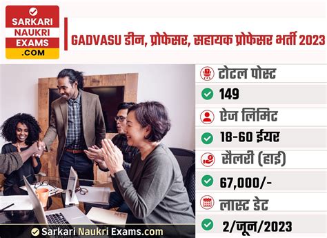 Gadvasu Dean Professor Asst Professor Recruitment 2023 Online Form 149 Vacancy Last Date