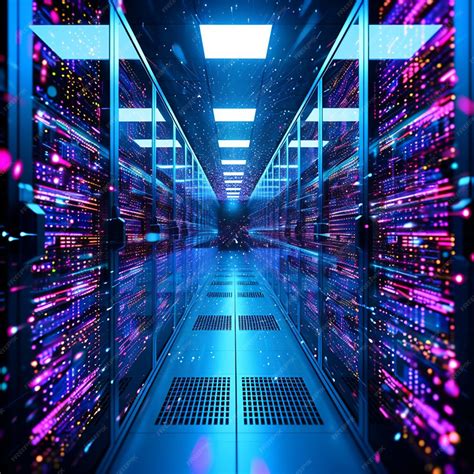 Premium Photo A Smart Data Server Data Center Network Server